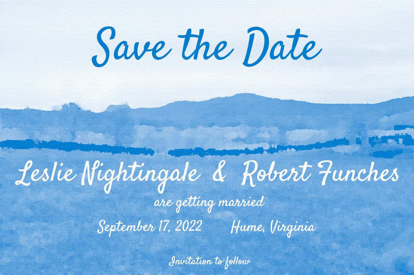 Save the Date – Leslie and Robert